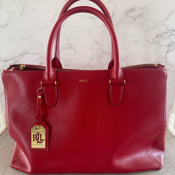 Lauren Ralph Lauren | Bags | Lauren Ralph Lauren Red Tote | Poshmark